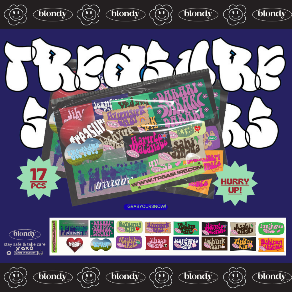 KPOP TREASURE STICKER PACK | Shopee Malaysia