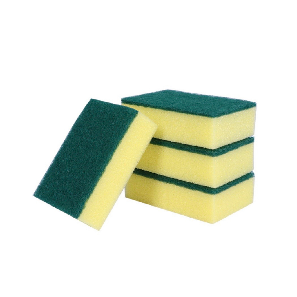 Spon hijau kuning cuci pinggan/ Washing Sponge for washing plate 10*7 ...