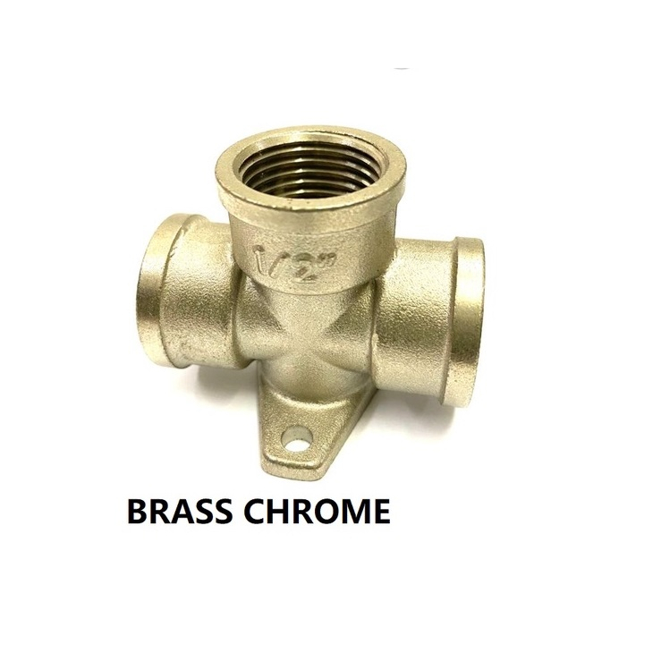 (Ready Stock) BSPT 1/2" BRASS TEE WALL PLATE (FFF) (Tee Ludge) | Shopee ...