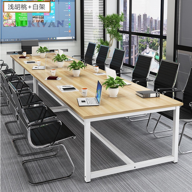 Meeting Table Meja Mesyuarat Pejabat Ofis Meja Makan Papan Kayu Tebal ...