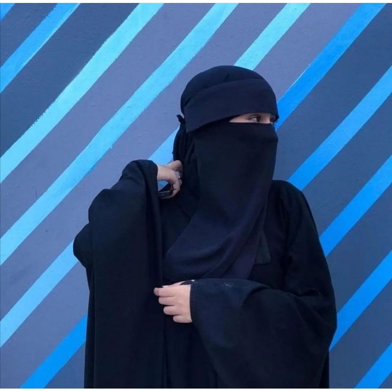 Niqab Hidden Eyes 1 Layer Chiffon Aritachi | Shopee Malaysia