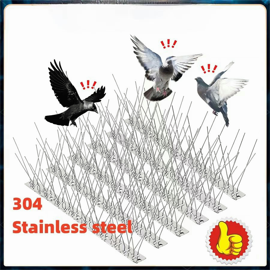 33cm Bird Repellent Mat Spikes S/Steel Animal Repeller Chase Birds ...