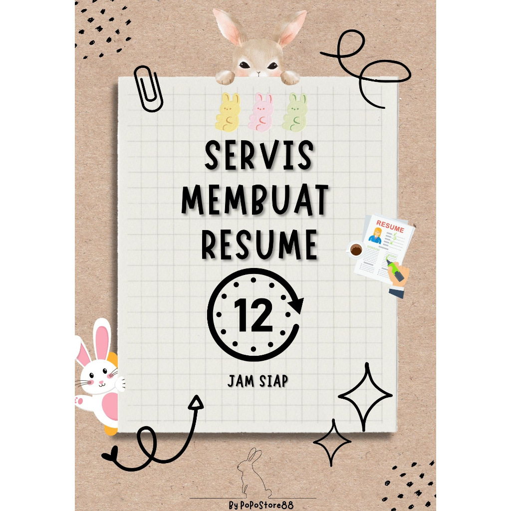 RESUME 12 JAM SIAP | SERVIS MEMBUAT RESUME | Shopee Malaysia