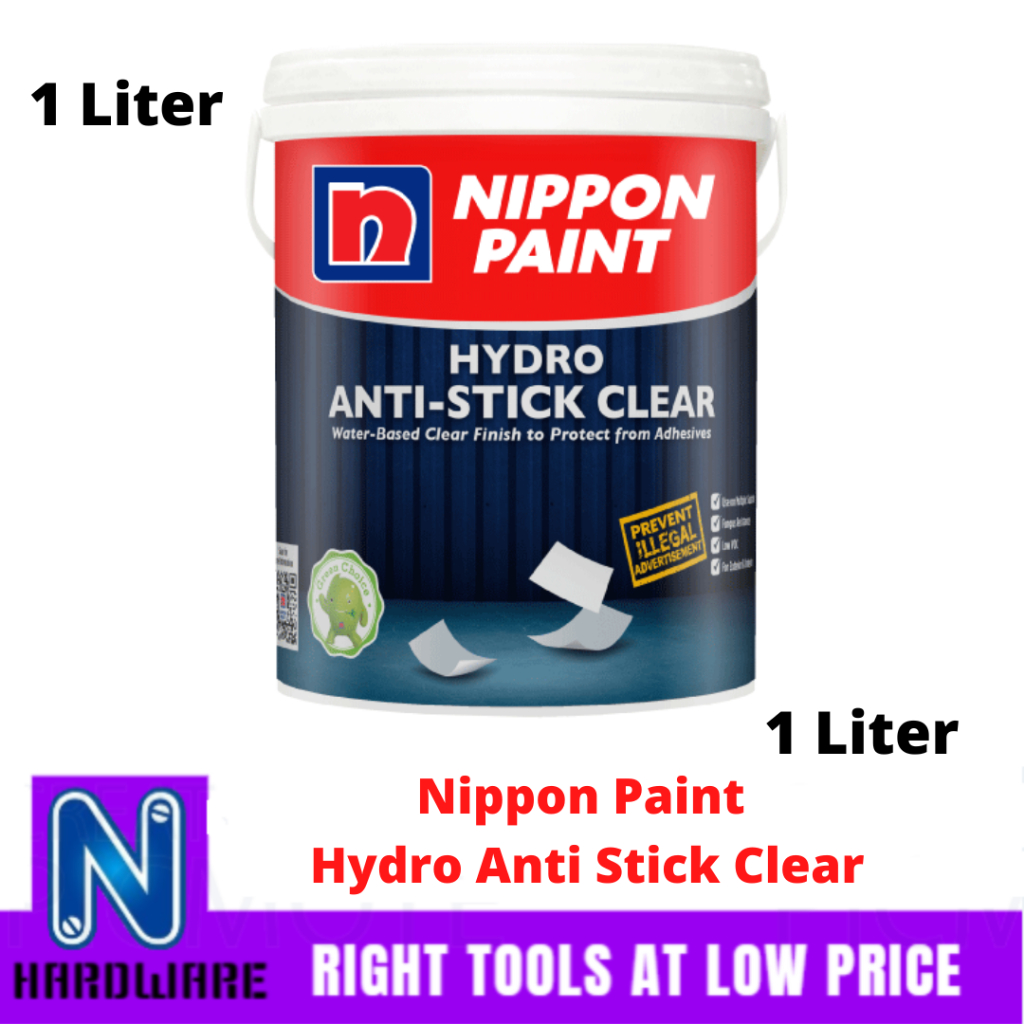 Nippon Paint Hydro Anti Stick Clear 1L - 1 Liter | Shopee Malaysia