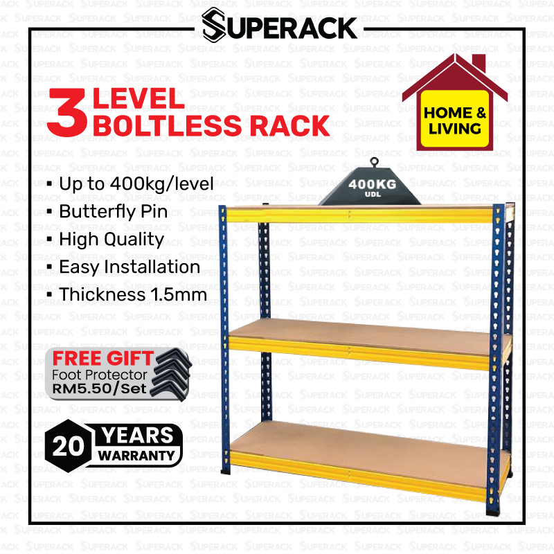 [FREE SHIPPING] SUPERACK Rak Dapur Boltless Rack Shelf Rack Rak Besi ...