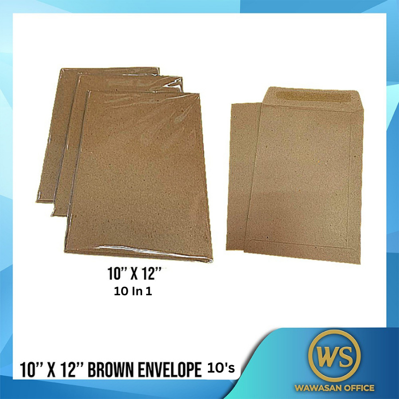 Brown Envelope 10"x 12" x 95 GMS (10 pcs) | Shopee Malaysia
