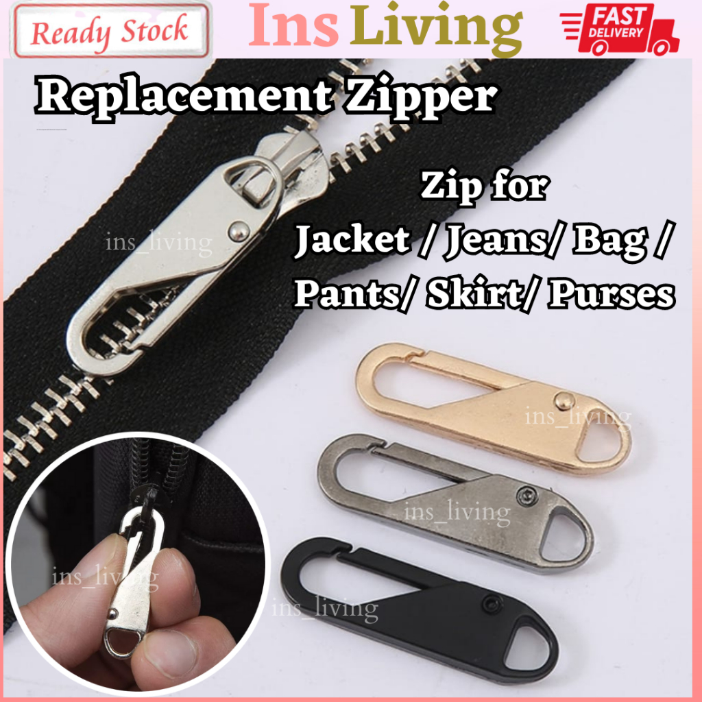 10pcs Removable Tab Zipper Pull Head Detachable Bag Cloth Zipper Head ...