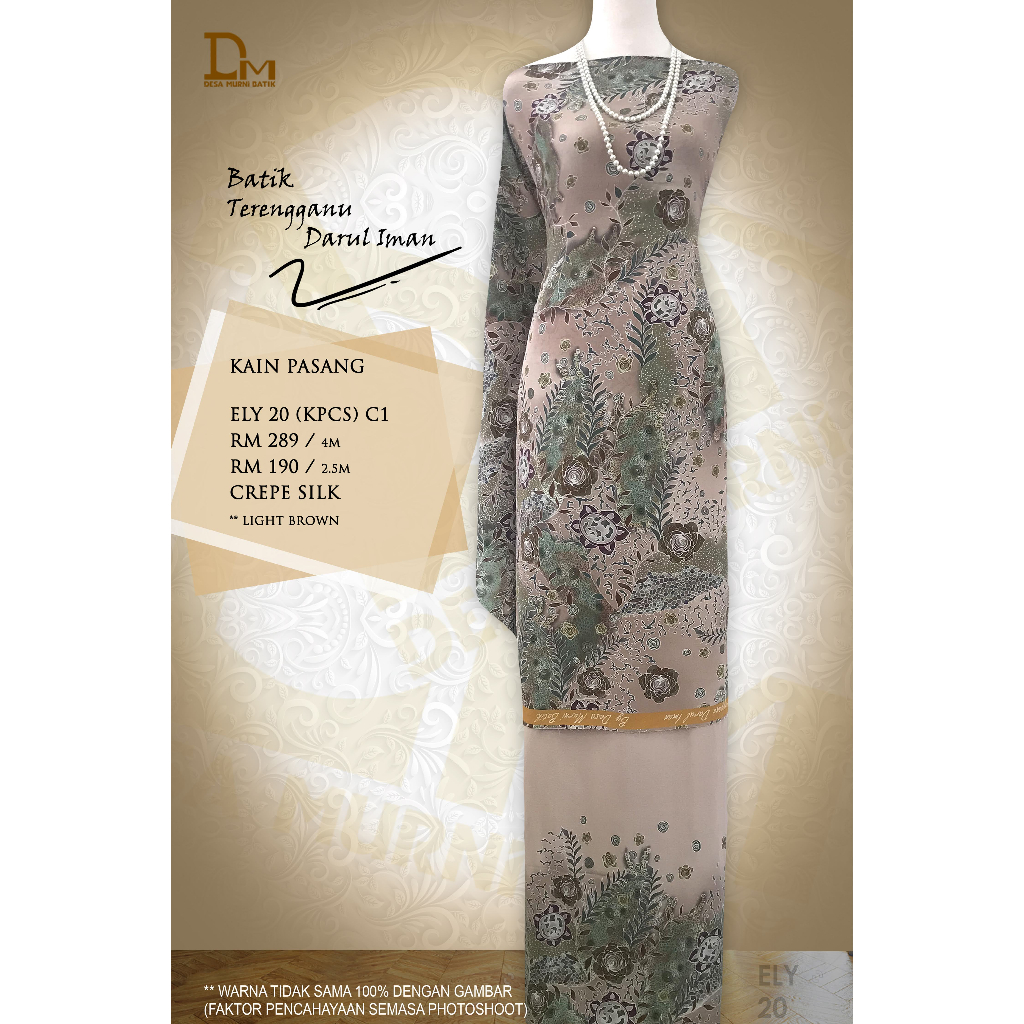 BATIK TERENGGANU DARUL IMAN-CREPE SILK/SUTERA CREPE by DESA MURNI BATIK ...