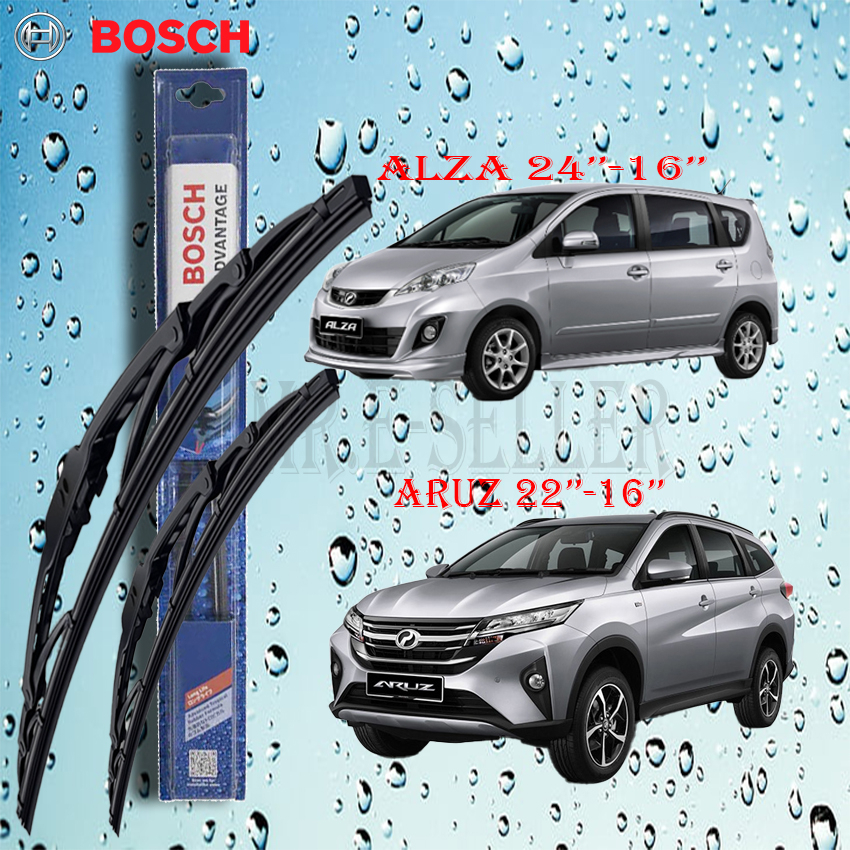 Bosch Wiper blade (Original) Perodua Alza 2009-2021 (24''&16") Perodua ...