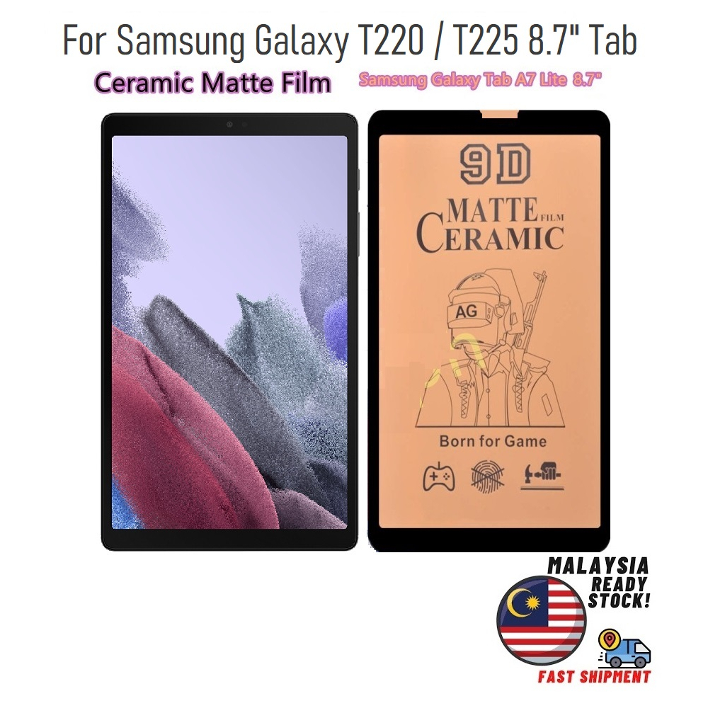 Samsung Galaxy Tab A7 lite Tab A9 8.7 T225 9H Matte / Clear Ceramic AG ...