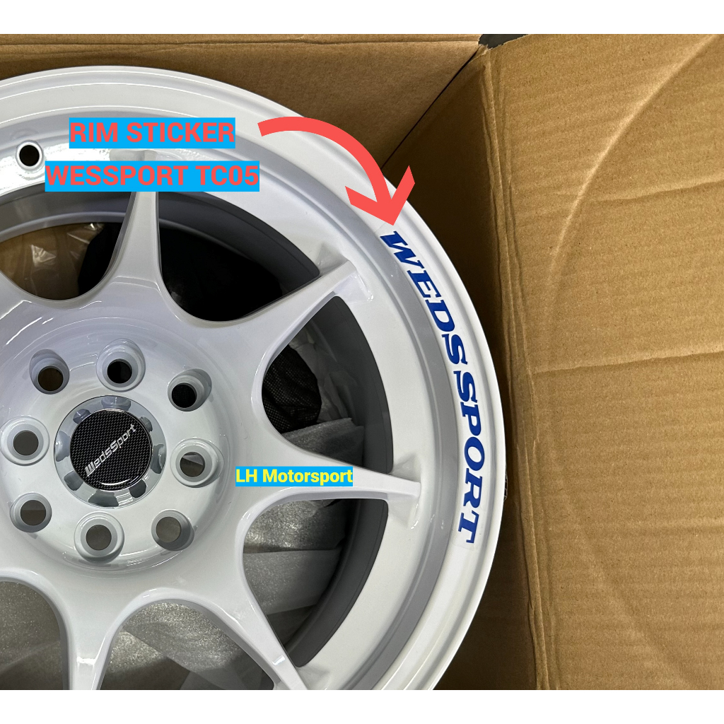 Rim Sticker Wedsport Tc05 1set(8pc) Myvi Wira Alza Axia City Civic Vios Jazz Saga Flx Ativa Axia ...