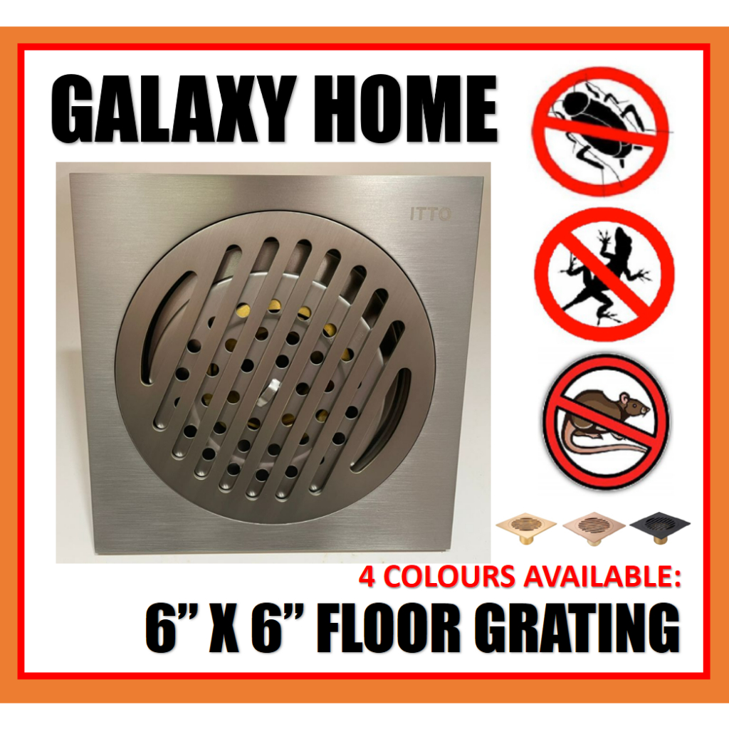 High Quality Floor Drain 150x150mm Floor Trap (MATT SILVER, Gold, Rose ...