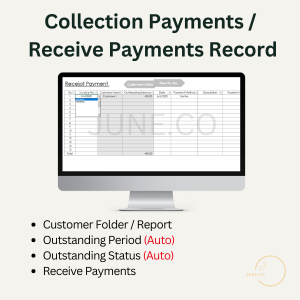 COLLECTION PAYMENT RECORD RECEIPT PAYMENT TEMPLATE ACCOUNT TEMPLAT ...