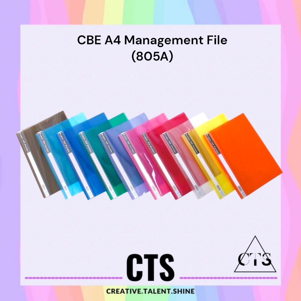 CBE A4 Transparent Management File Super PP Folder Document Organize ...