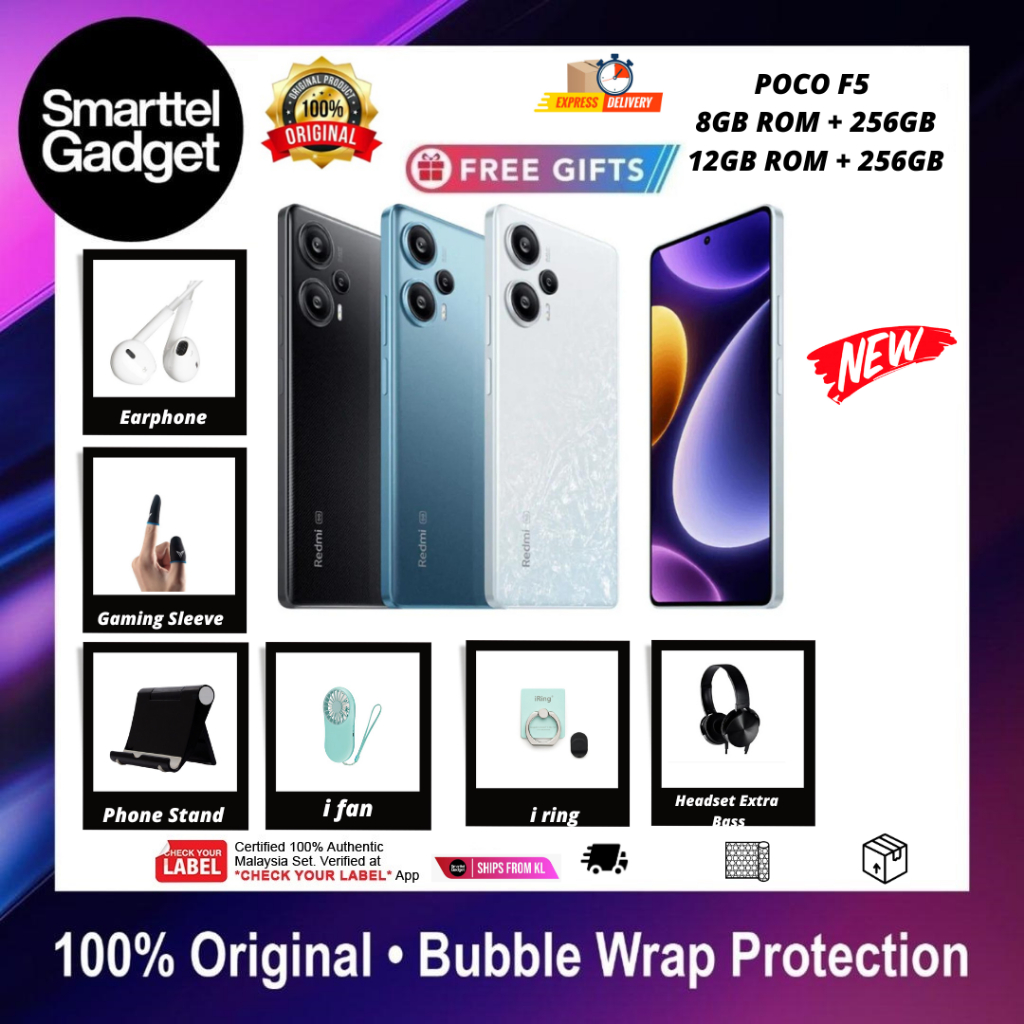 [NEW MYSET] POCO F5 5G 8+256GB/12+256GB Snapdragon 7+Gen2 Global ...