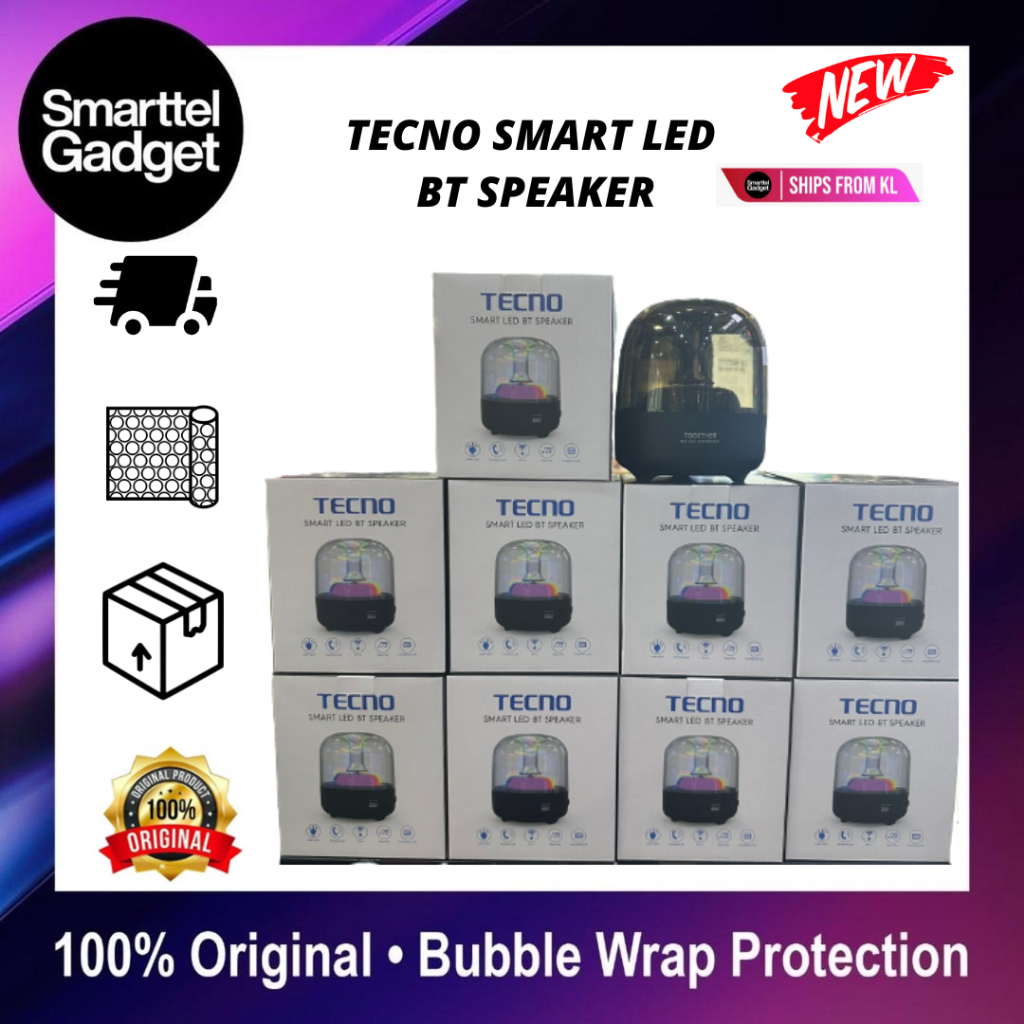 Original Tecno Crystal Glass | Smart LED Bt Speaker | Lamp light ...