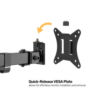 the Aryl™ Premium Single-Monitor Steel Articulating Monitor Mount ...