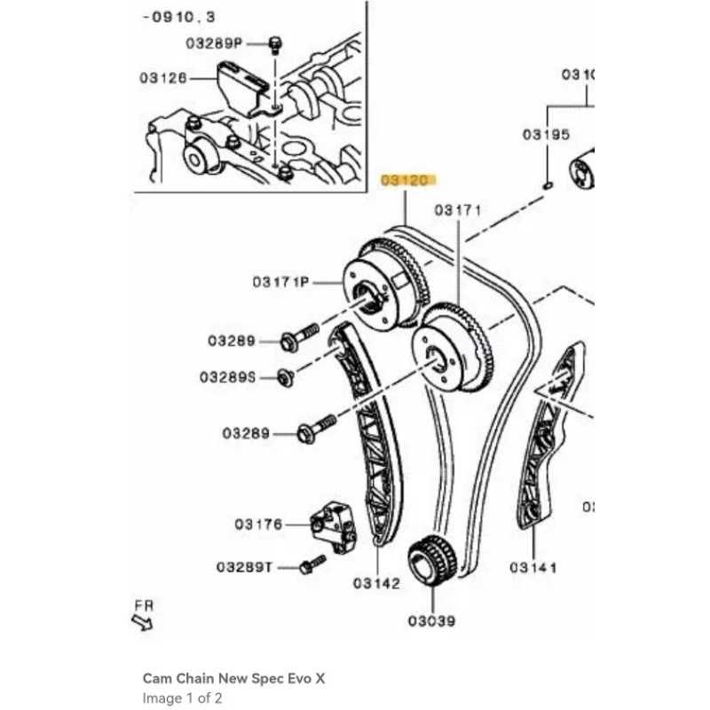 Valve timing chain - Mitsubishi lancer evolution 10 /evo x/cz4a ...