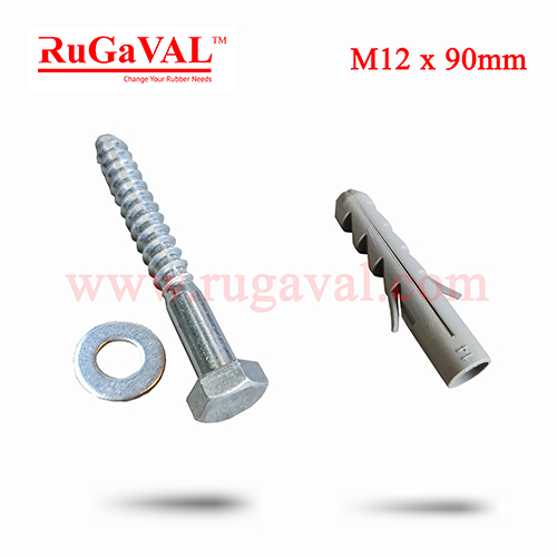 M12 x 100mm I M10x70mm I M20x200mm I Screw and Wall plug and washer ...