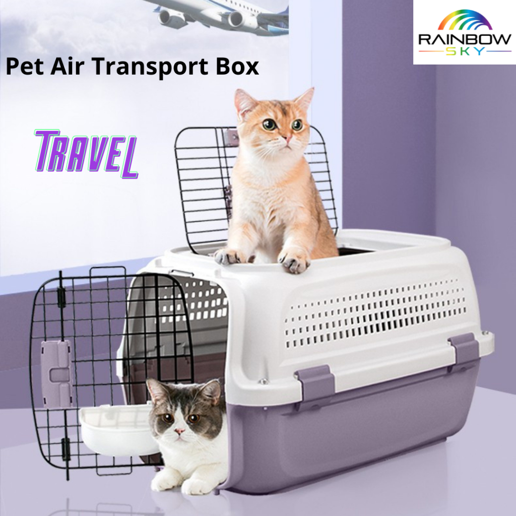 Large Size Pet Cat Dog Carrier Box Flight Case For Travel | Shopee Malaysia