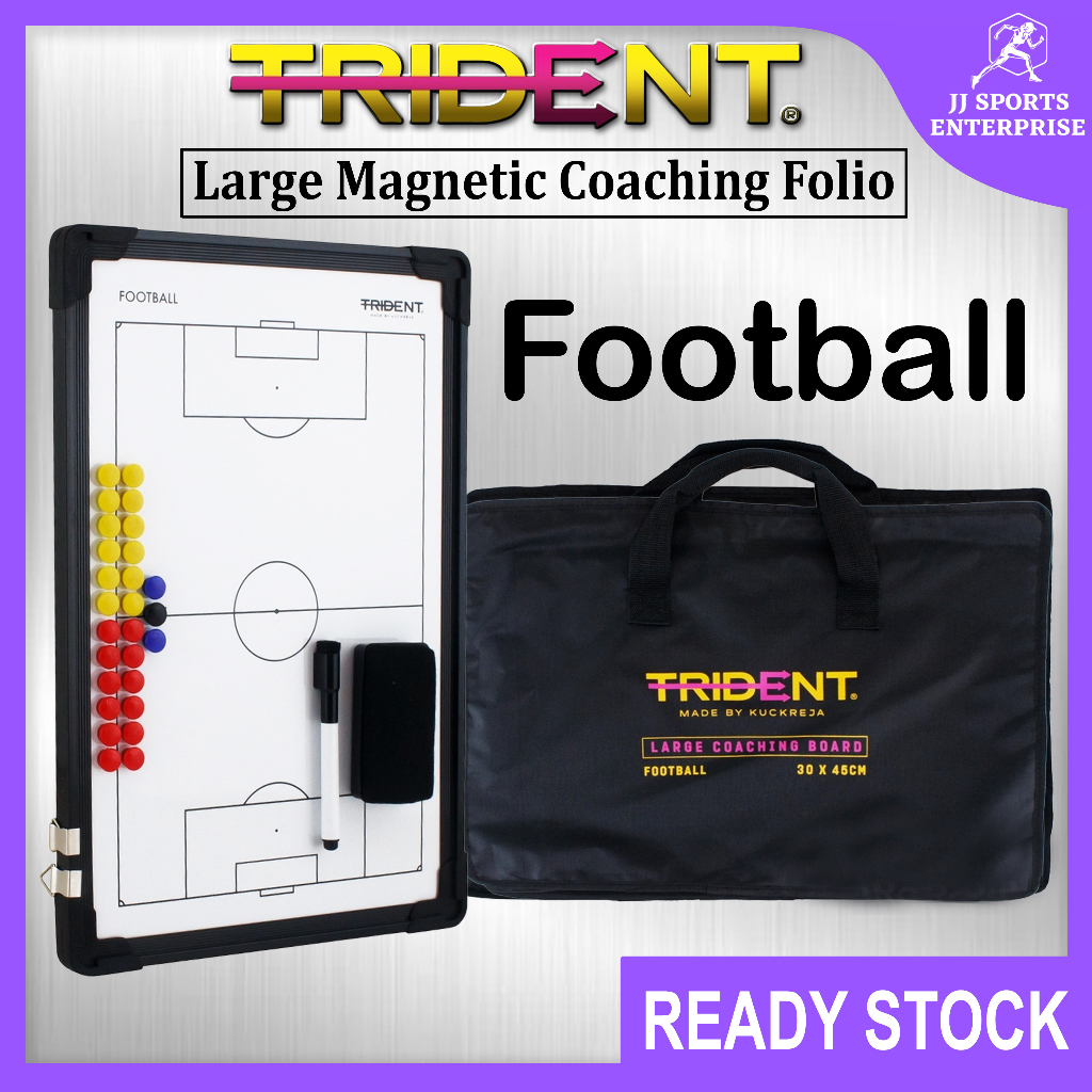 Trident Large Magnetic Coaching Board Football (30 x 45cm) Magnetic ...