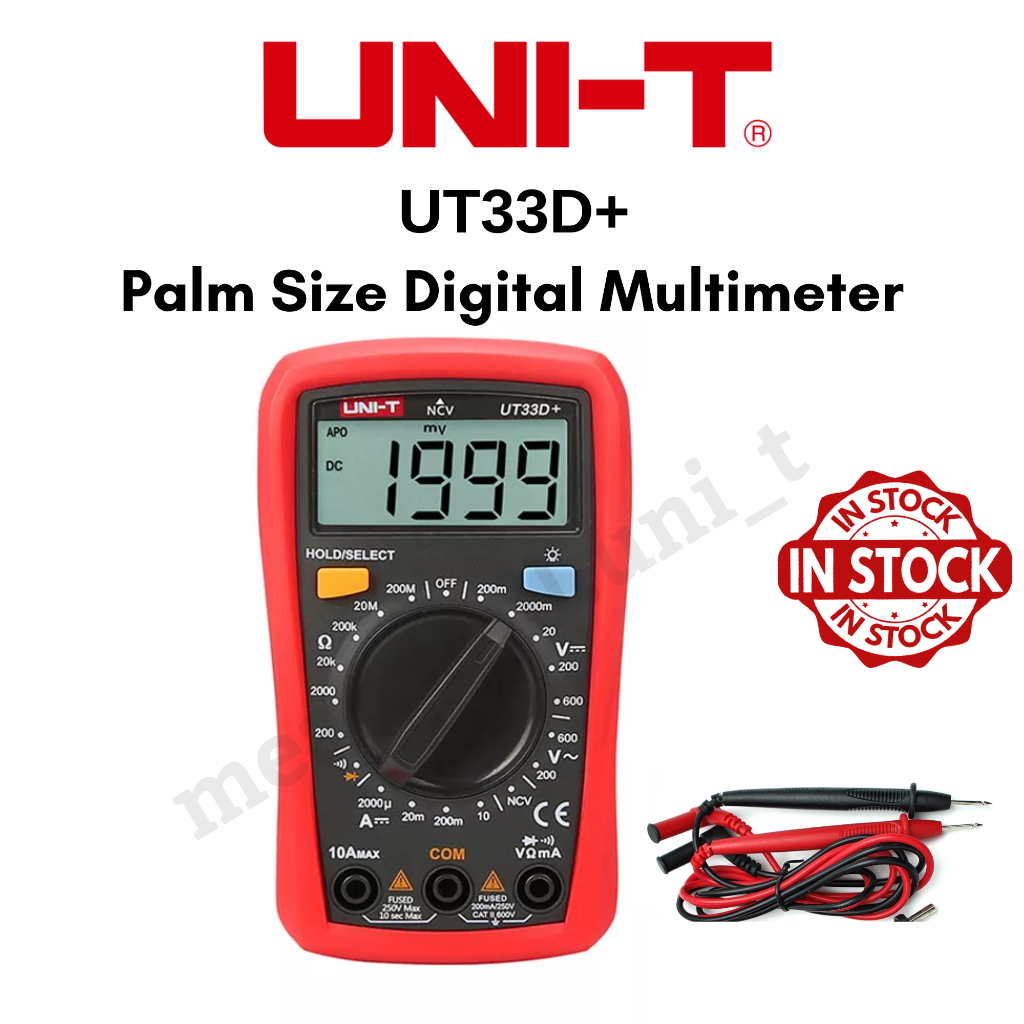 Uni T Ut33d Palm Size Multimeter With Ncv ~ Original 👍 👍 Shopee Malaysia