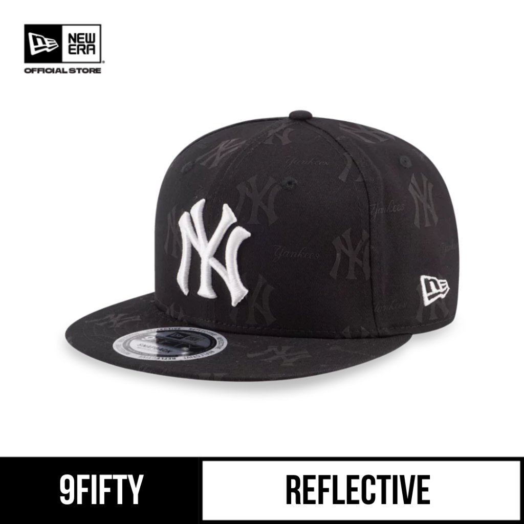 New Era 9FIFTY New York Yankees Reflective Black Snapback Cap | Shopee ...