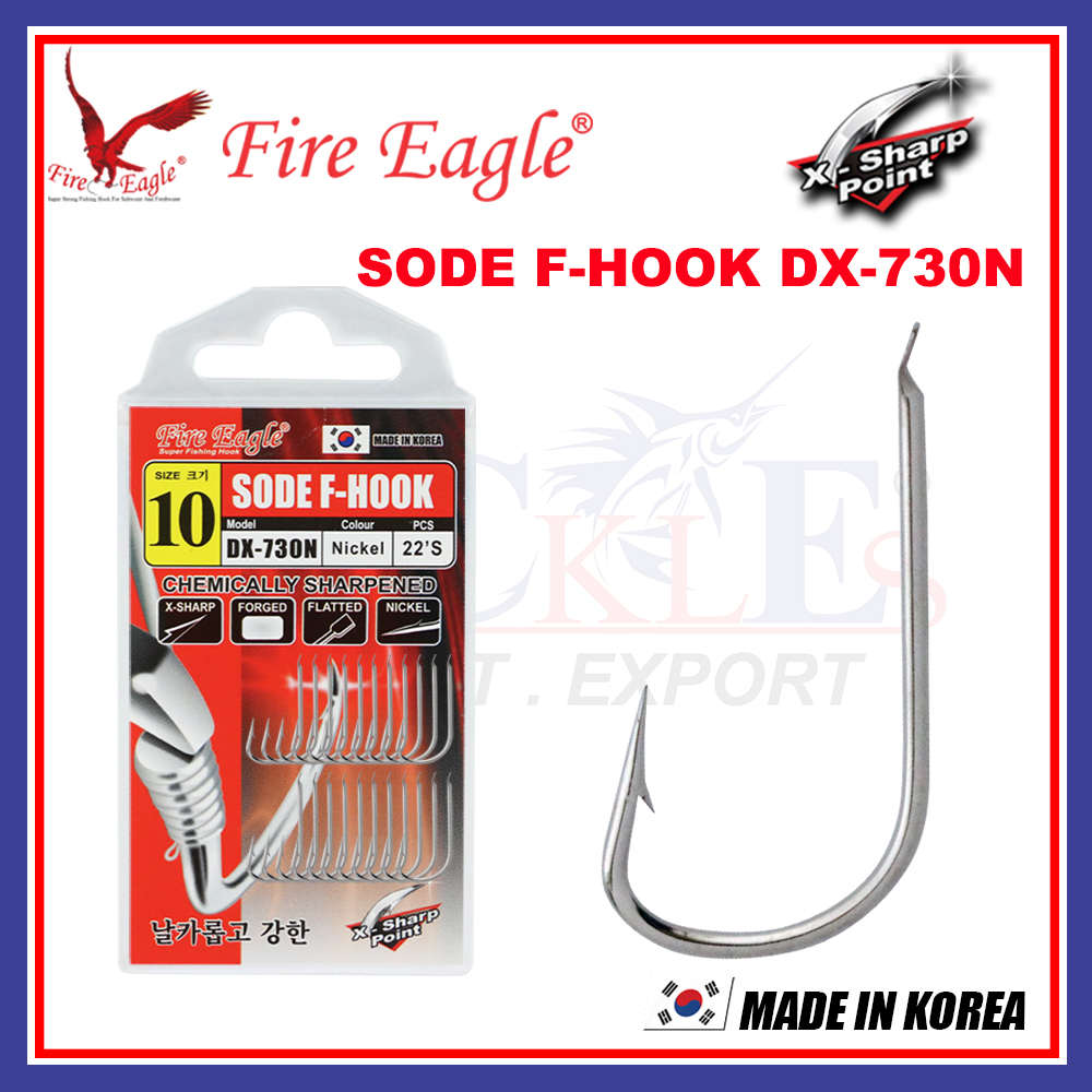 (22'S) Fire Eagle Sode F-Hook DX-730N Fishing Hook Matakail Pancing ...
