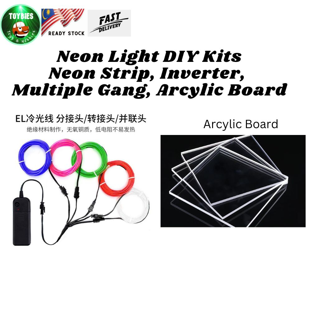 DIY Kits Neon Light Full Material Neon Strip Battery Inverter USB ...