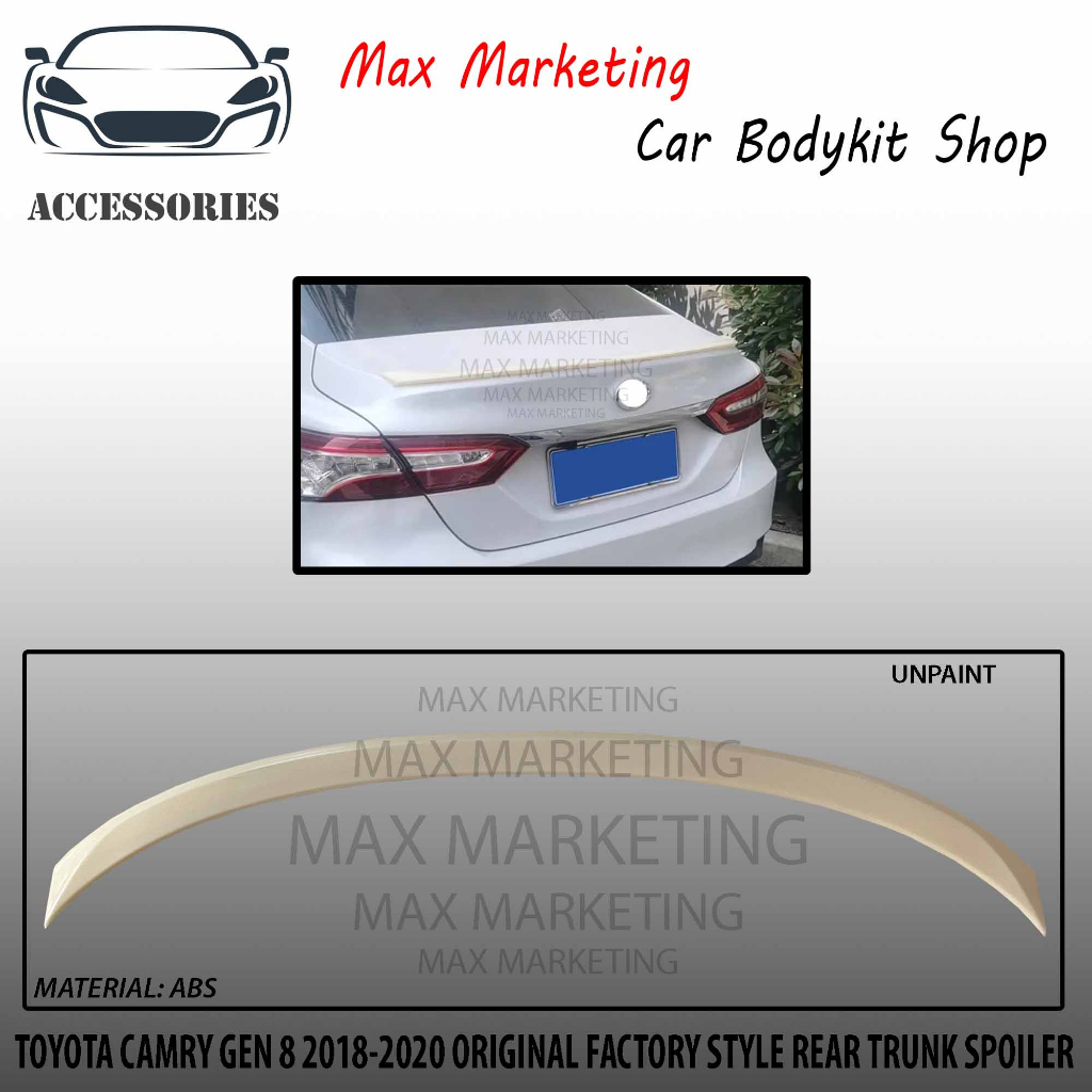 TOYOTA CAMRY GEN 8 2018-2020 ORIGINAL FACTORY STYLE REAR TRUNK SPOILER ...