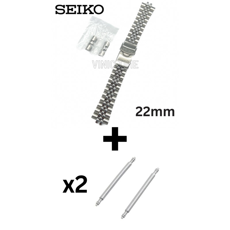 (Original) Seiko 5 GMT Jubilee Solid Stainless Steel Bracelet For Model ...