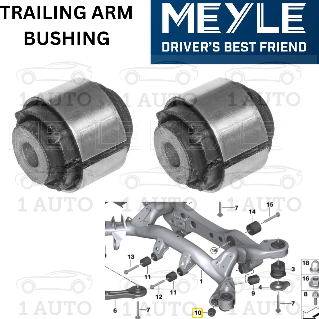 MEYLE GERMANY REAR TRAILING ARM BUSHING (2PCS) BMW E87 E90 E92 E93 E84 ...
