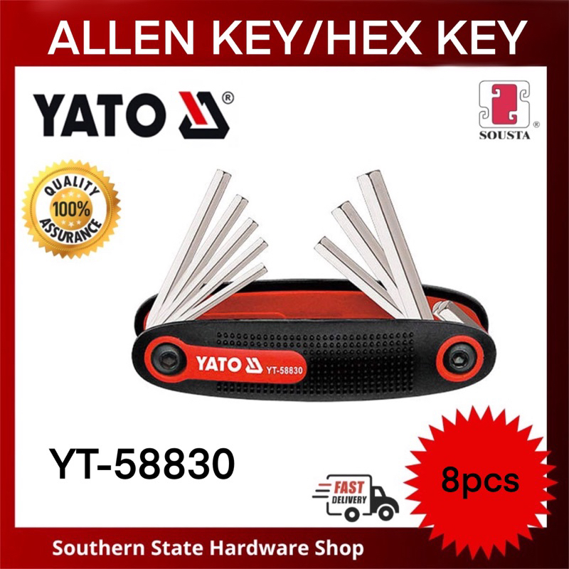 YATO Folding Allen Key Hex Key Set 8pcs / Model: YT-58830 | Shopee Malaysia