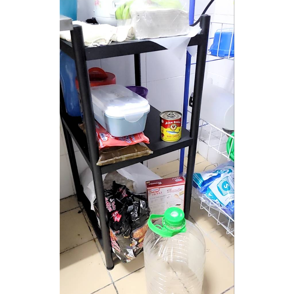 AWM 3 Layer Foldable Storage Rack Stand Coway Rack Home Tool Cart ...