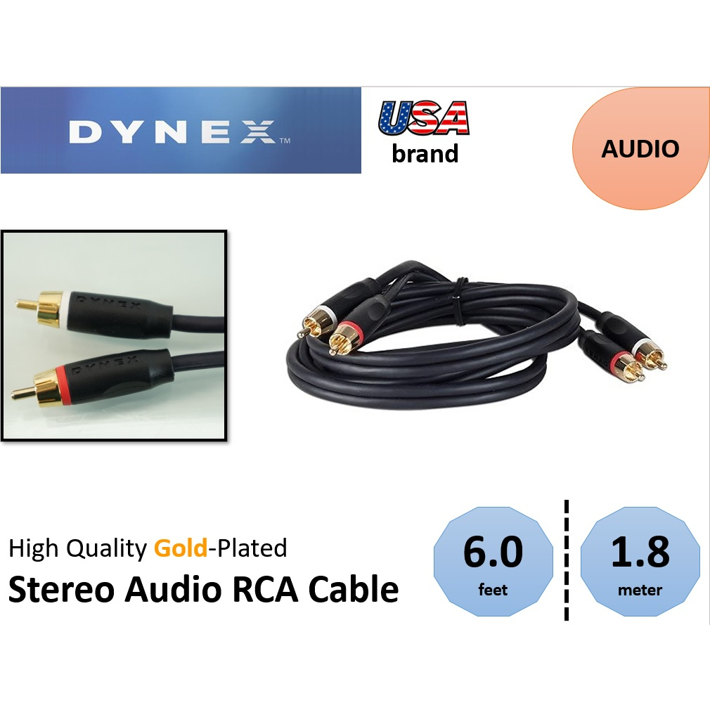 Dynex High Quality Stereo Audio RCA Cable (1.8m) | Shopee Malaysia
