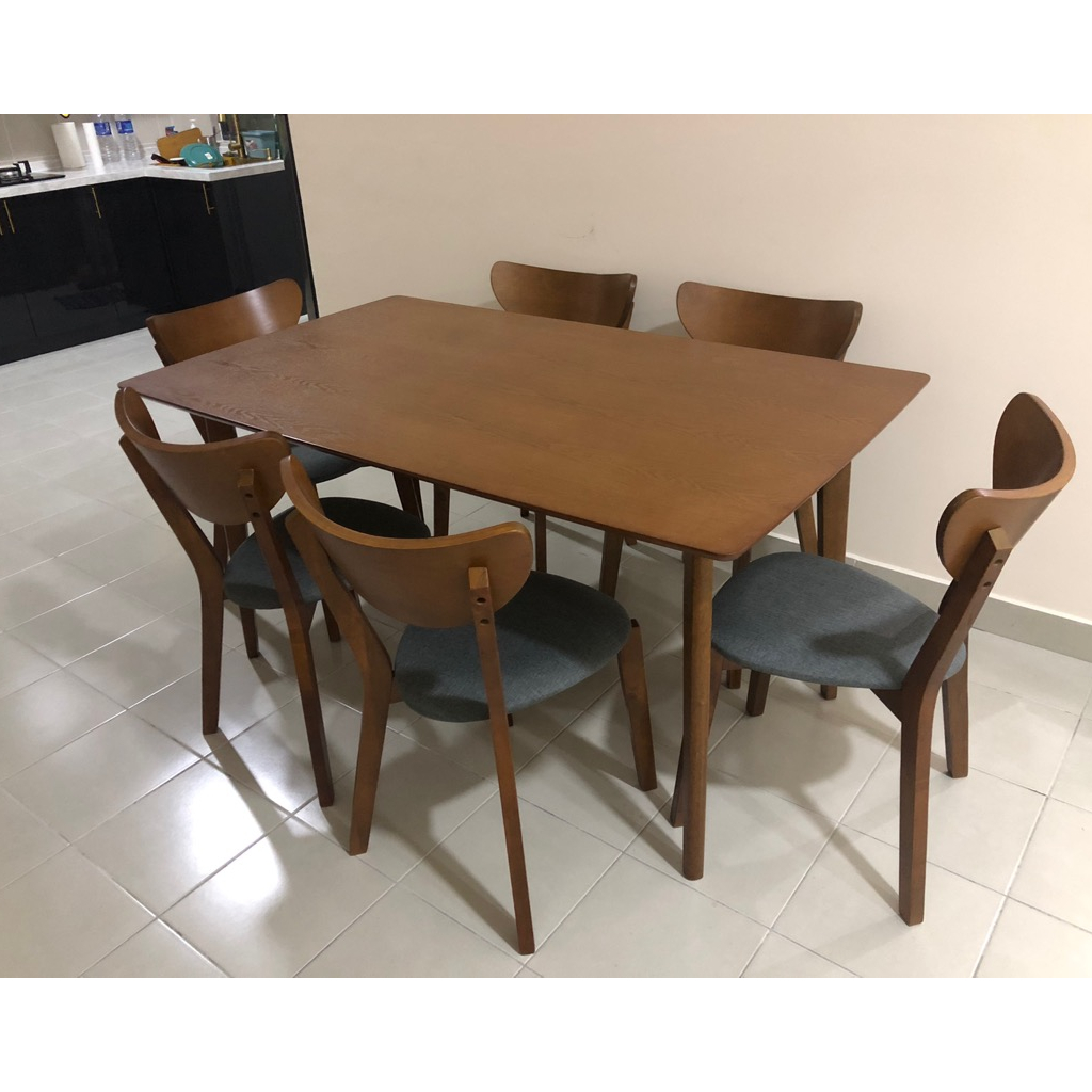 Dining Room Set 1 Dining Table 6 Dining Chairs | Shopee Malaysia