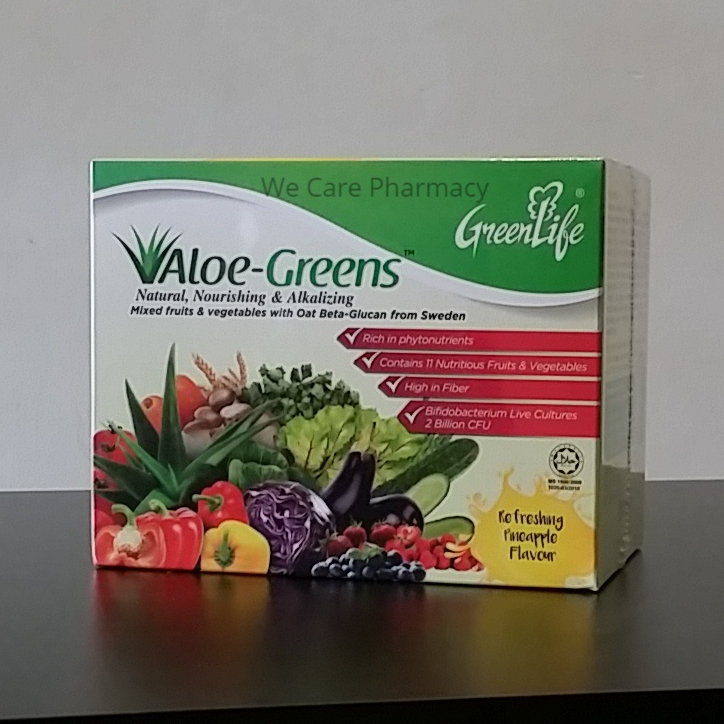 [BUY4@RM50.25] GreenLife Aloe-Greens 18g X 15 Sachets (Nourishing & Alkalizing Mixed Fruits ...