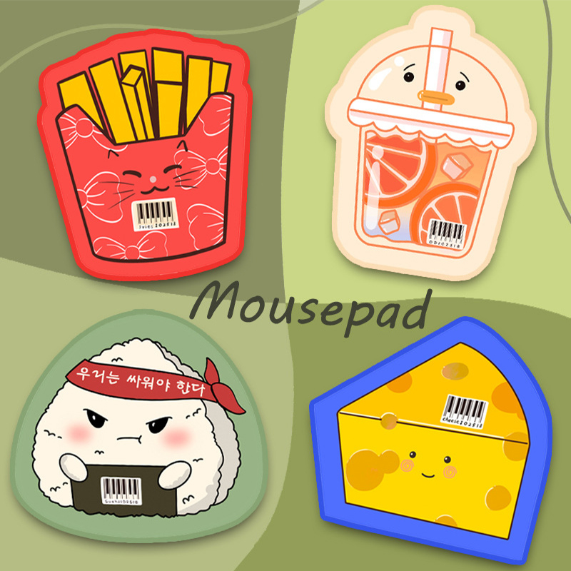 Cute Cartoon Hamburger Sushi Mousepads, Poached Egg Toast Mouse Pad ...