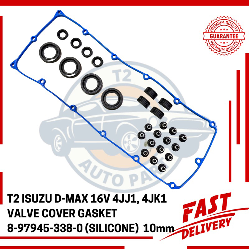 T2 ISUZU D-MAX 16V 4JJ1 4JK1 VALVE COVER GASKET 8-97945-338-0 SILICONE ...