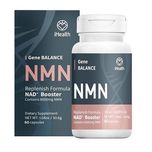 iHealth NMN Gene Balance Replenish Formula NAD+Booster 60 Capsules Upgrade Version 美国iHealth NMN ...