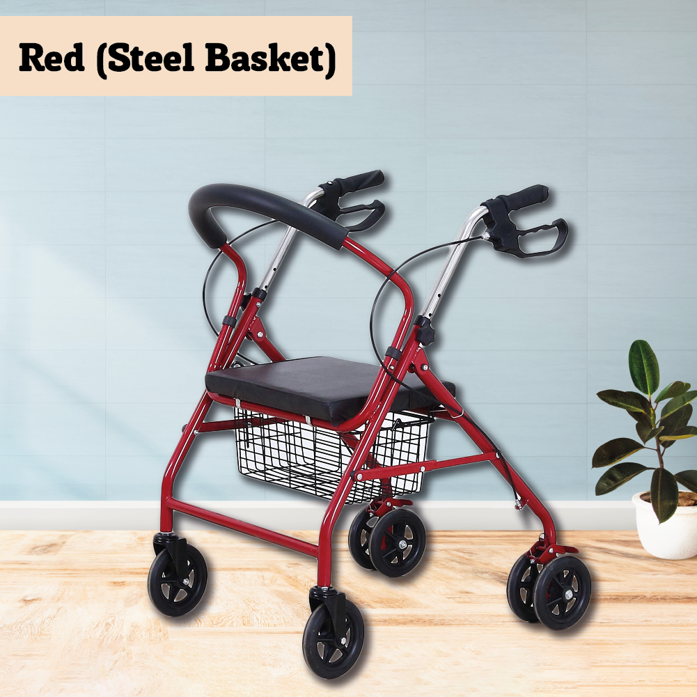 Rollator Walker Adult Wheelchair Pasar Lightweight Tongkat Roda Kaki ...