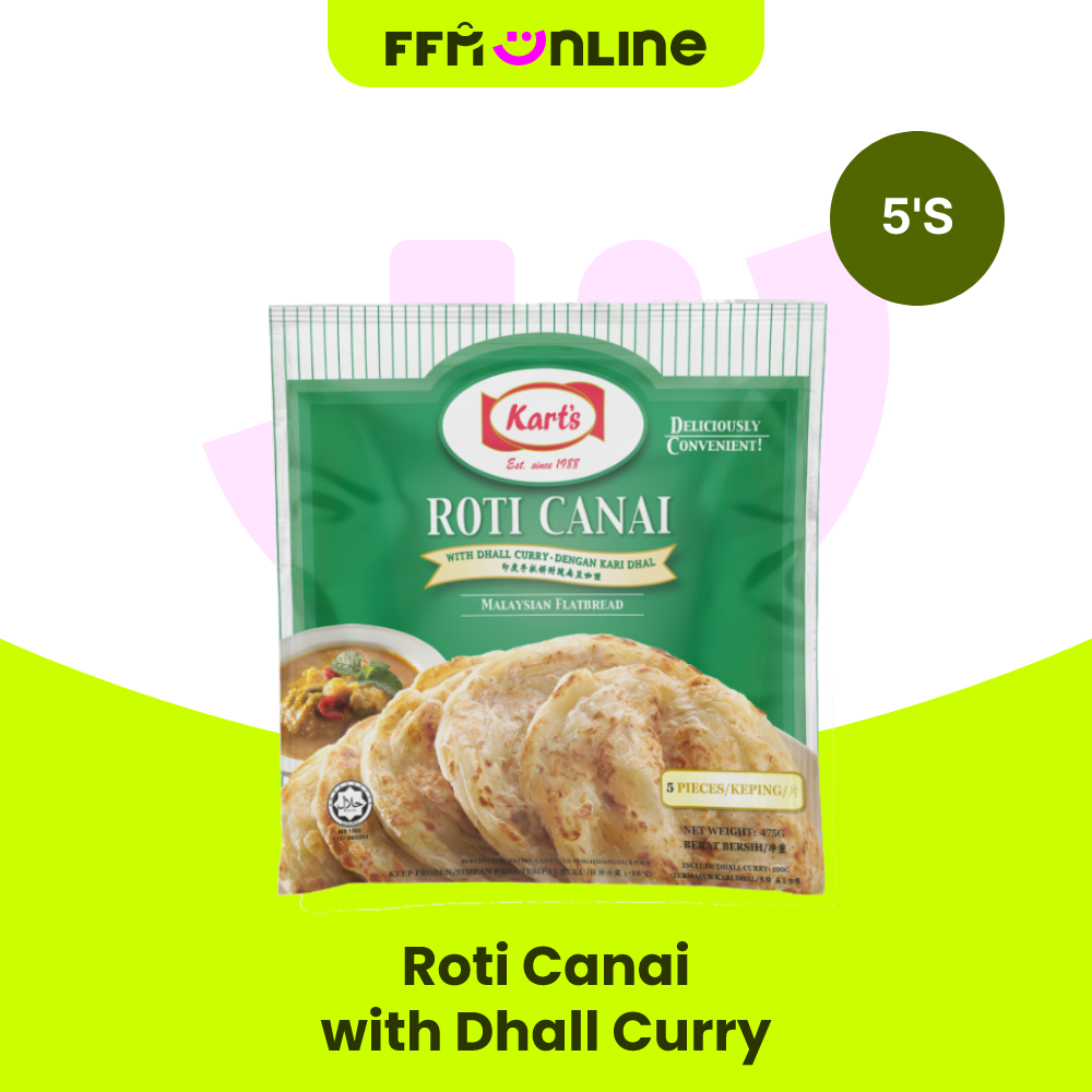 [Klang Valley Only] Kart's Roti Canai with Dhall Curry 5's | Shopee ...
