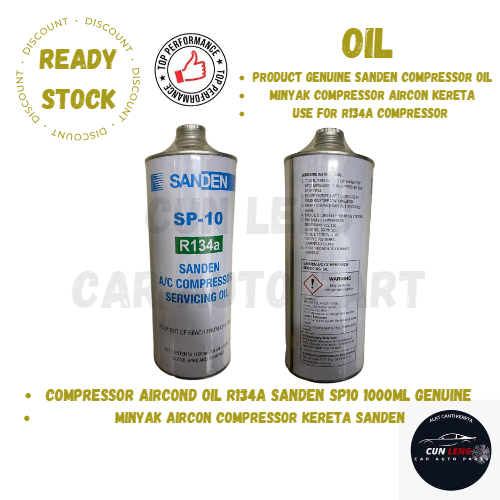 SANDEN CAR AIRCOND R134A SP-10 COMPRESSER OIL 1000ML / 1L | Shopee Malaysia