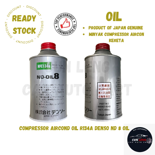 Compressor Oil R134a For Car Aircond ND-8 Oil R134 250ML ⚠️Sabah ...