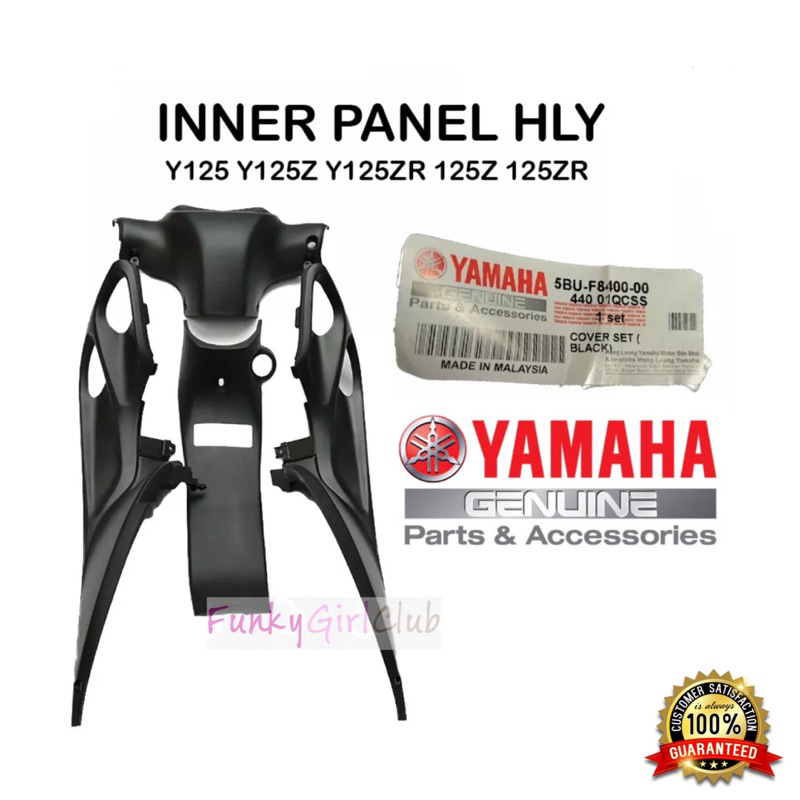 100% ORIGINAL YAMAHA Y125ZR INNER SET 5BU-F8400-00 HITAM SEBAM FLAT ...