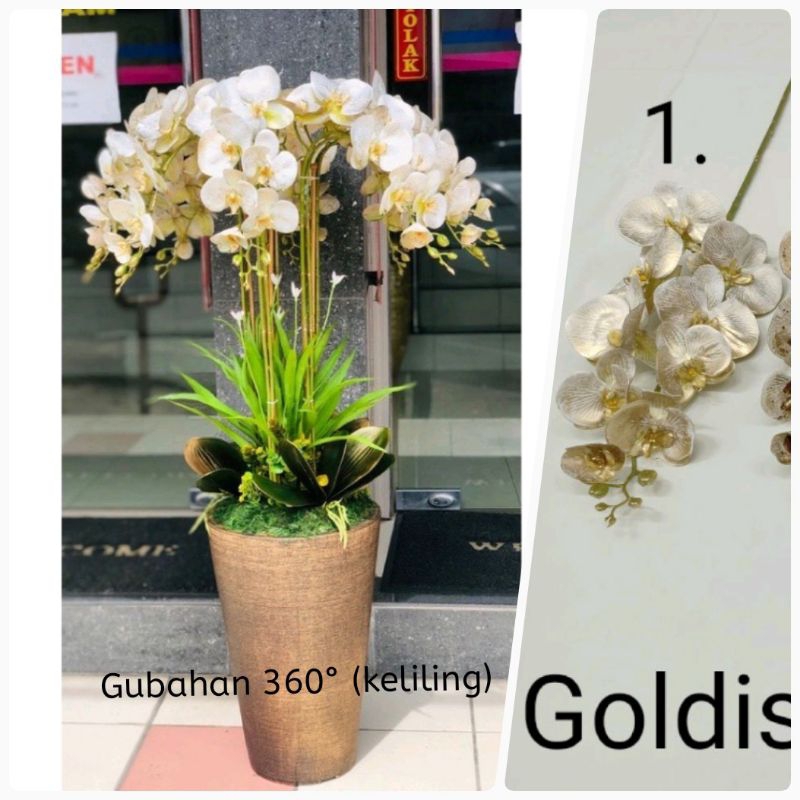 FLOOR ORCHID/GUBAHAN ORKID PREMIUM PASU BESAR TINGGI UNTUK RUMAH, OFIS ...