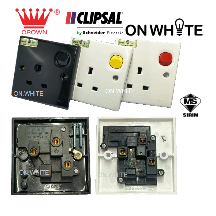 CLIPSAL / SCHNEIDER ( YELLOW ROCKER )( RED ROCKER )/ CROWN SWITCH ...