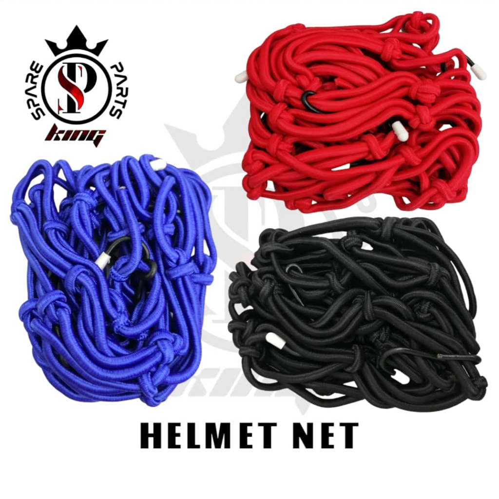 MOTORCYCLE NET HELMET NET JARING MOTOR JARING HELMET BLACK BIRU MERAH ...