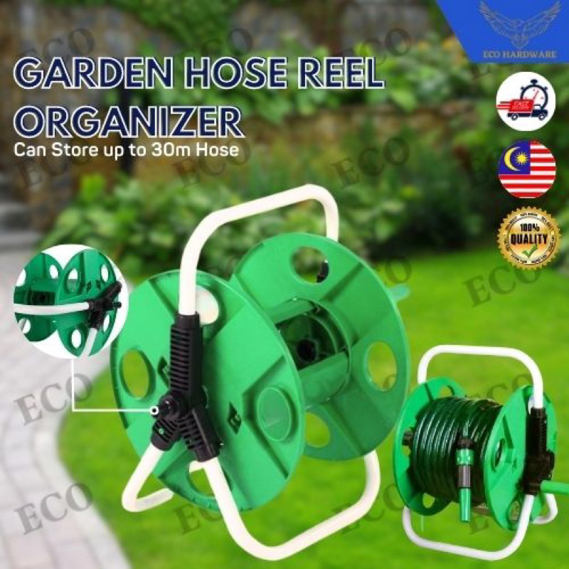 High Quality 30m Portable PVC Garden Hose Reel Multipurpose Gardening ...