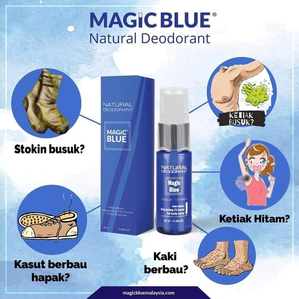 Magic Blue Deoderant Tawas Penghilang Bau Badan hi | Shopee Malaysia